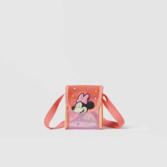 Zara | Accessories | Zara Minnie Mouse Kids Bag In Pink And Coral ...